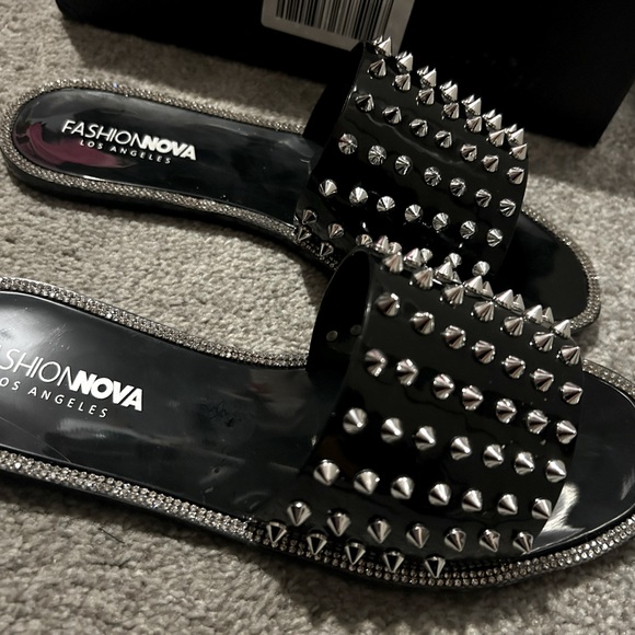 Fashion Nova | Shoes | Fashion Nova Spike Slides | Poshmark